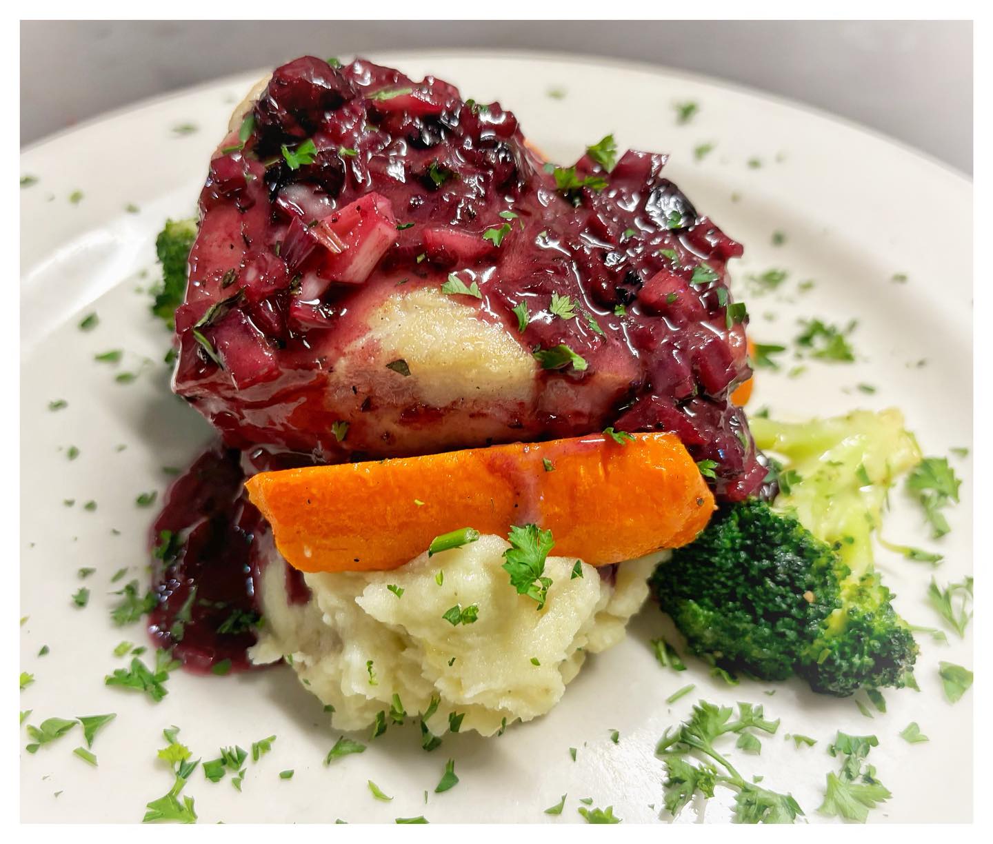 Freshly caught Neah Bay ling cod paired with vibrant blueberries from ...